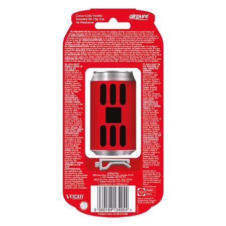 Airpure Coca Cola Vanilla 3d Air Vent Can Air Feshener | MicksGarage