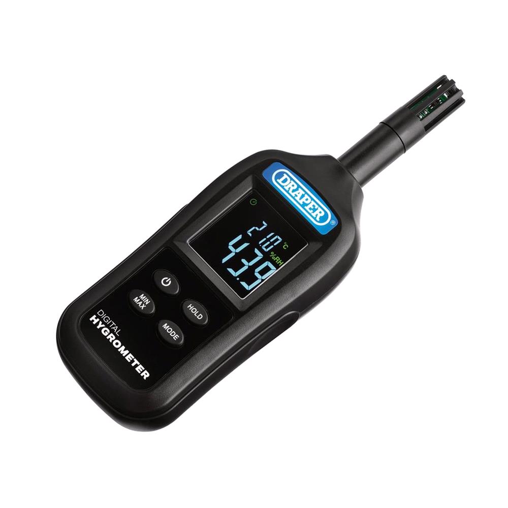 Draper 12444 Handheld Digital Hygrometer - Humidity And Temperature ...