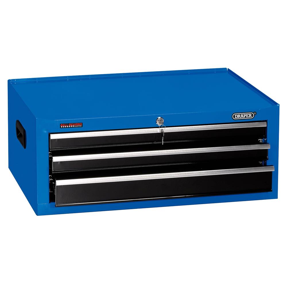 Draper 14970 Intermediate Tool Chest, 3 Drawer, 26", Blue | MicksGarage