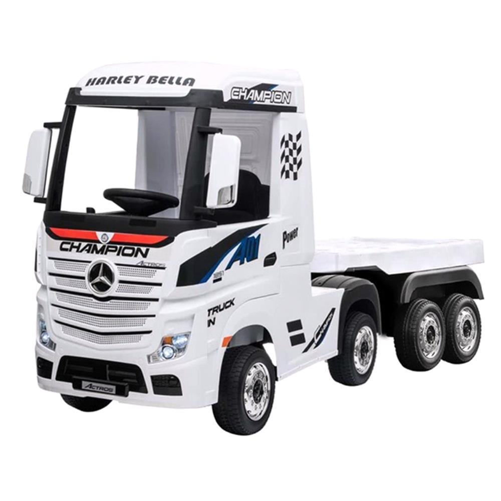 Kids Mercedes Actros Lorry 24v Electric Ride - on Truck With Trailer ...