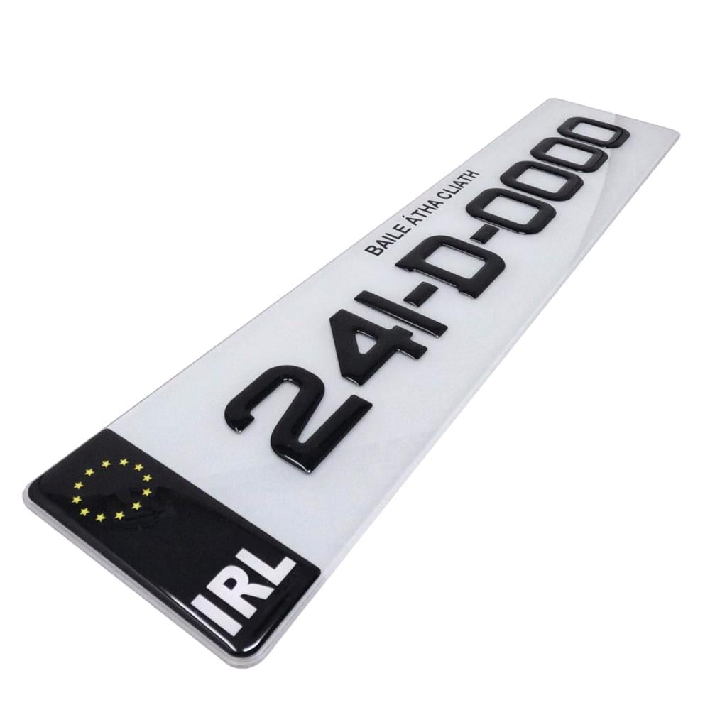 3d Gel Registration Plate With Gel Irl Badge - Black | MicksGarage