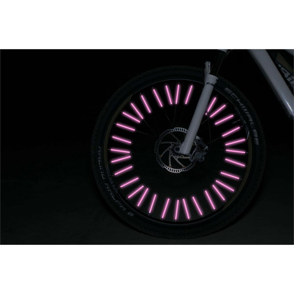 Hi Vis Reflective Wheel Spoke Covers (36 Pcs.) Pink | MicksGarage