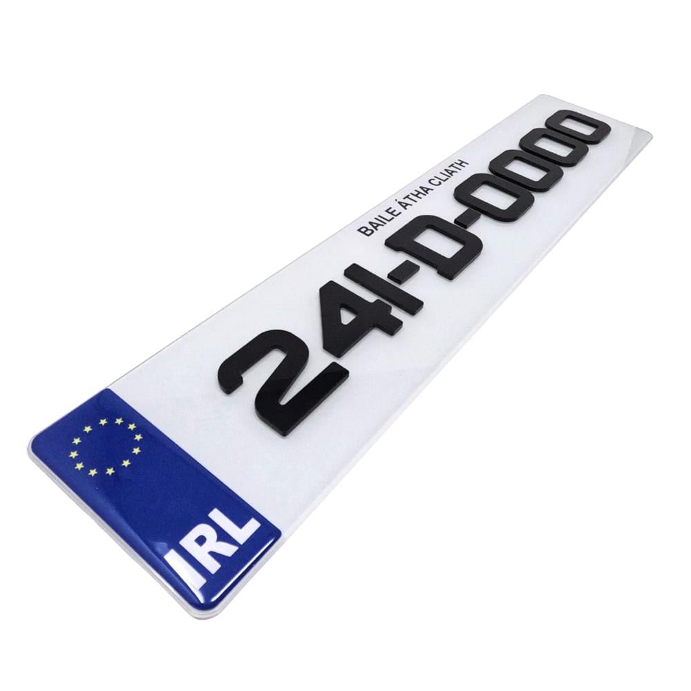 4d Registration Plate Gel Irl Badge - Blue | MicksGarage