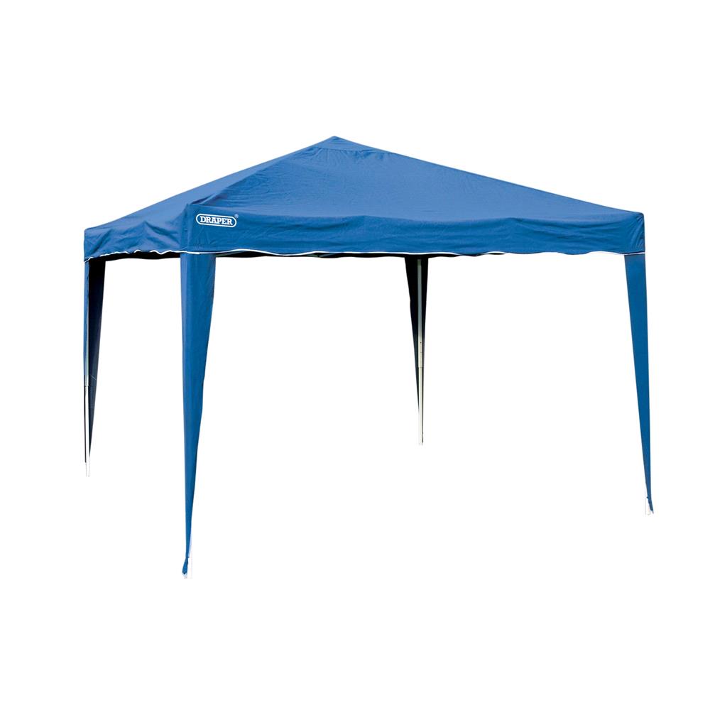 Draper Tools Blue Concertina Gazebo (3m X 3m) - 76940 | MicksGarage