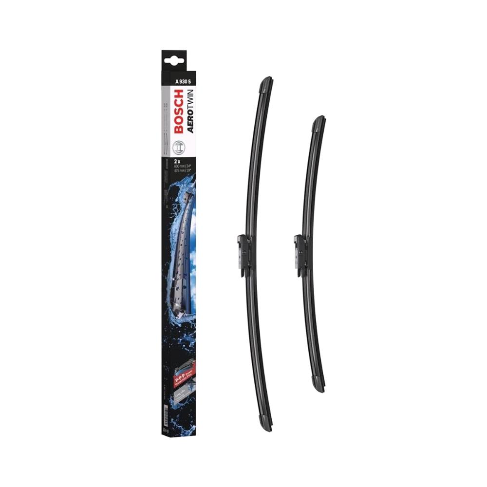 Bosch A930s Aerotwin Flat Wiper Blade Front Set (600 / 475mm - Pinch ...