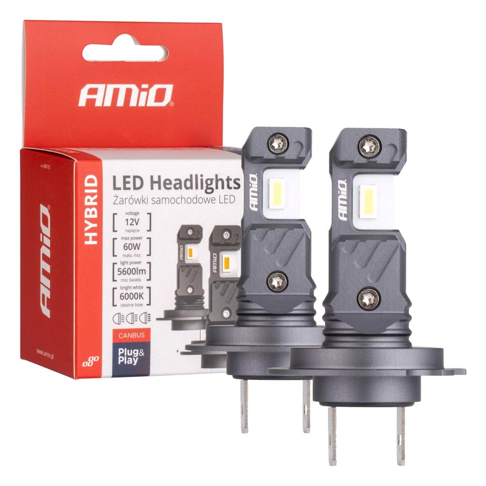 Amio Hybrid Series 12v 60w H7/h18 6000k Canbus Led Bulbs - Twin Pack ...
