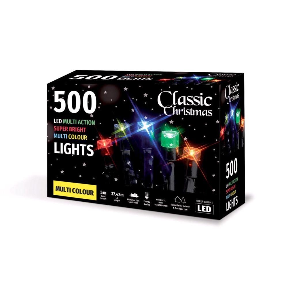 Classic Christmas 500l Led Multi Action Super Bright Multi Colour ...