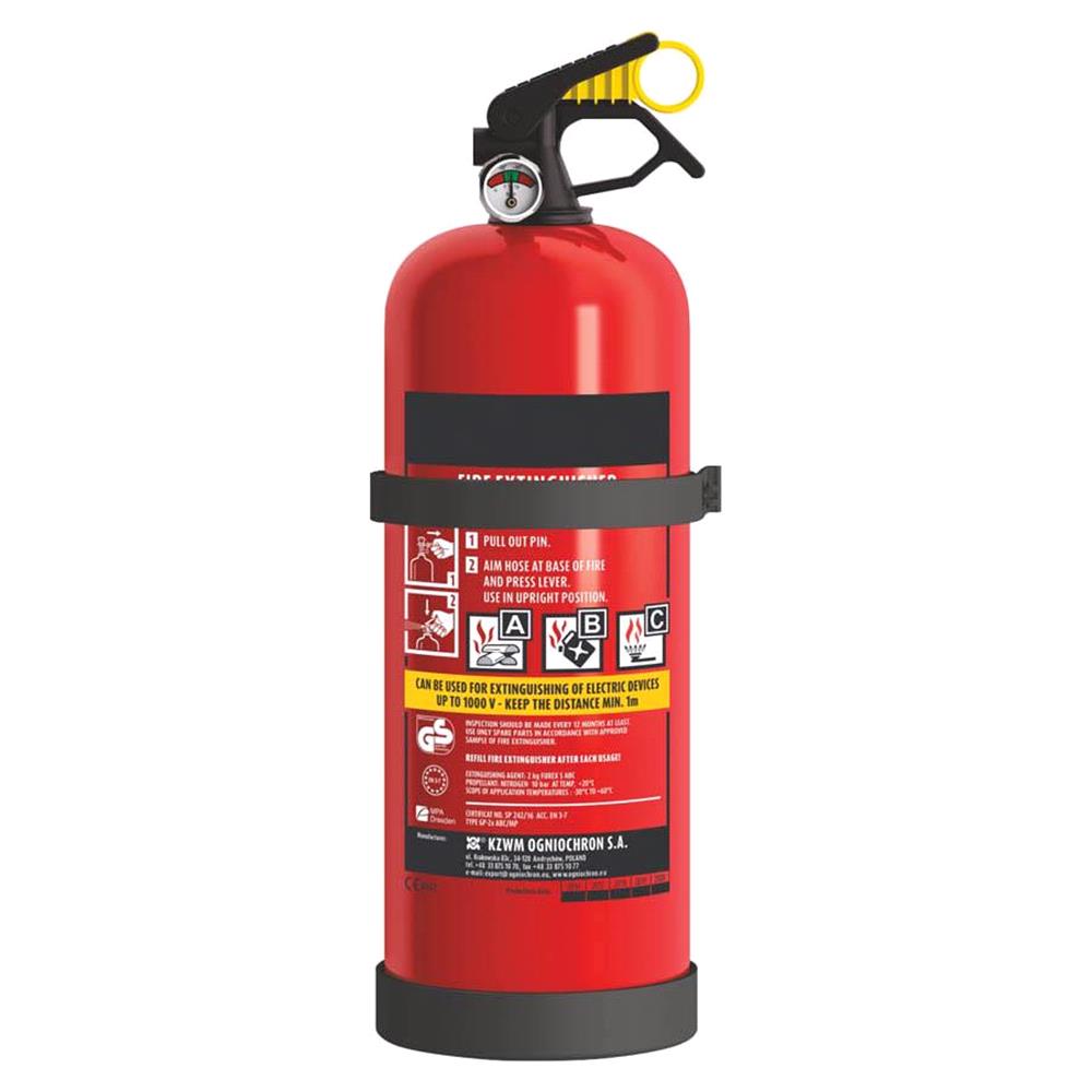 Powder Fire Extinguisher – En3 With Pressure Gauge - 2kg | MicksGarage