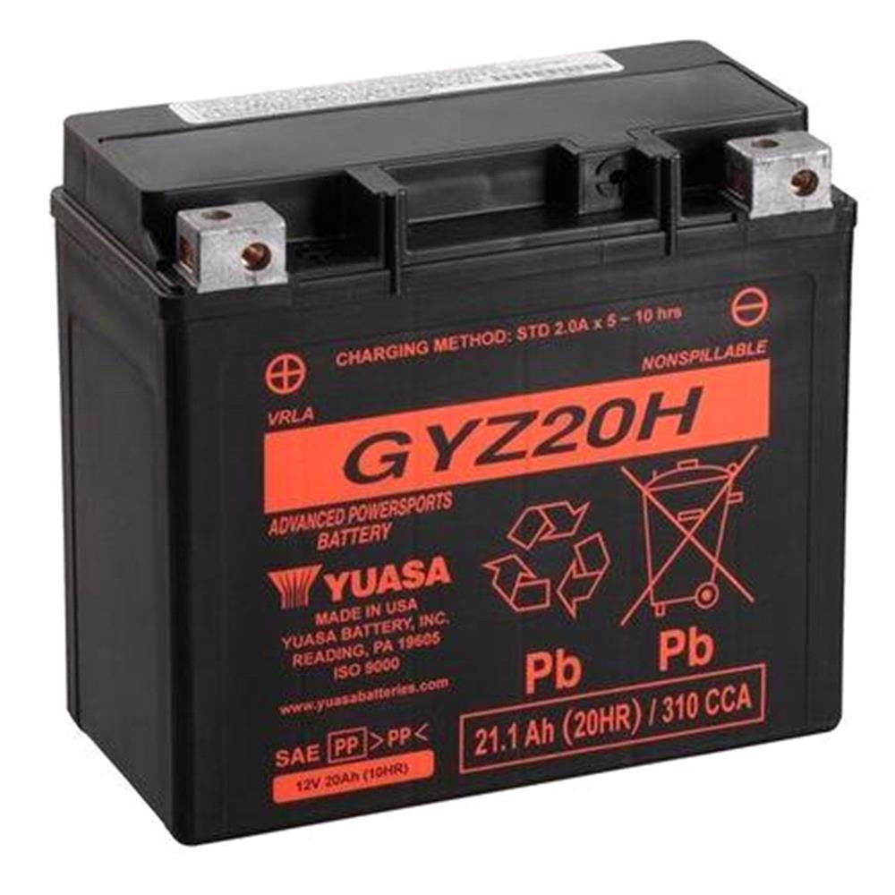 Yuasa Motorcycle Battery - Gyz20h 12v High Performance Mf Vrla Battery | MicksGarage