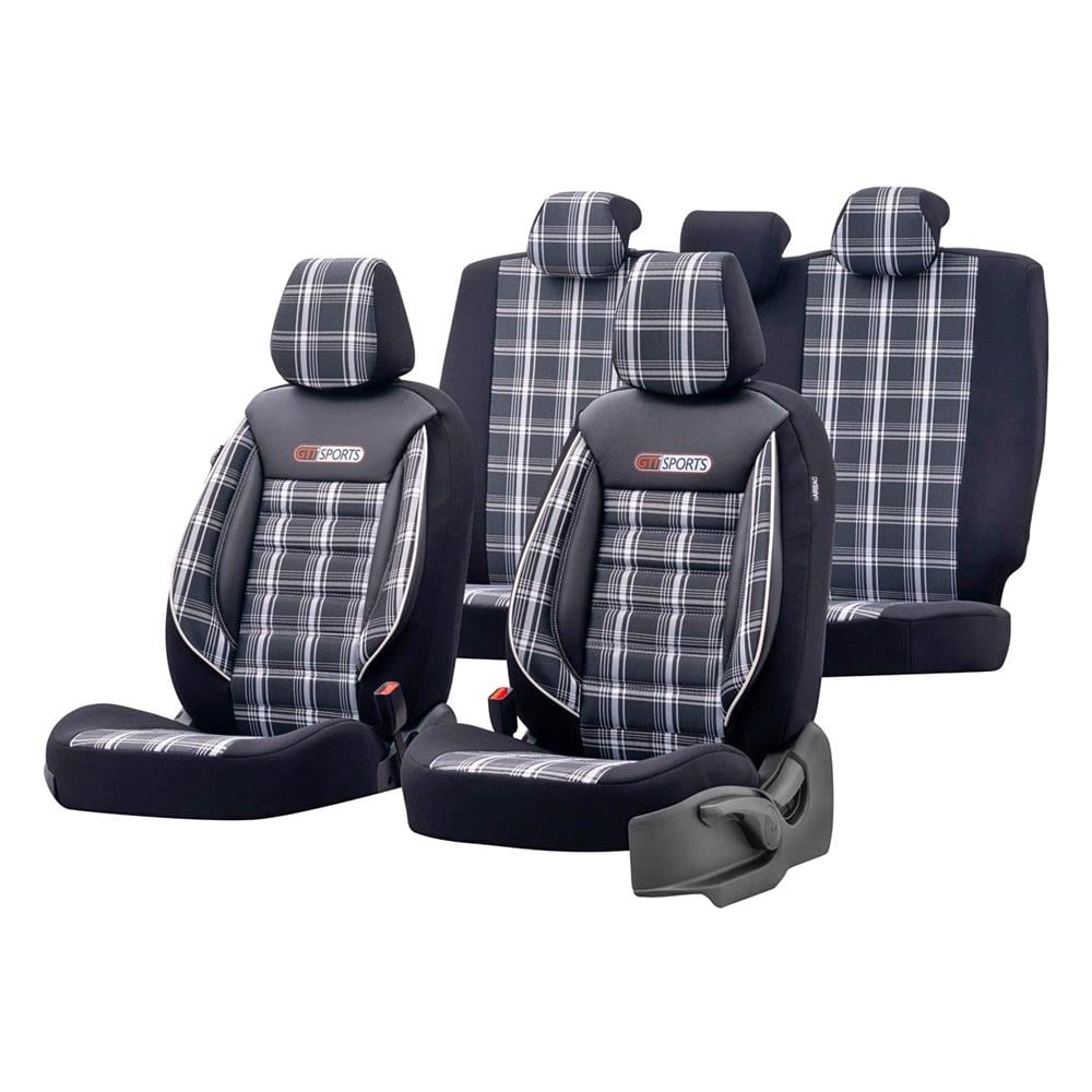 Premium Gti Sport Car Seat Covers Black & White - Audi Q5 2025 Onwards ...