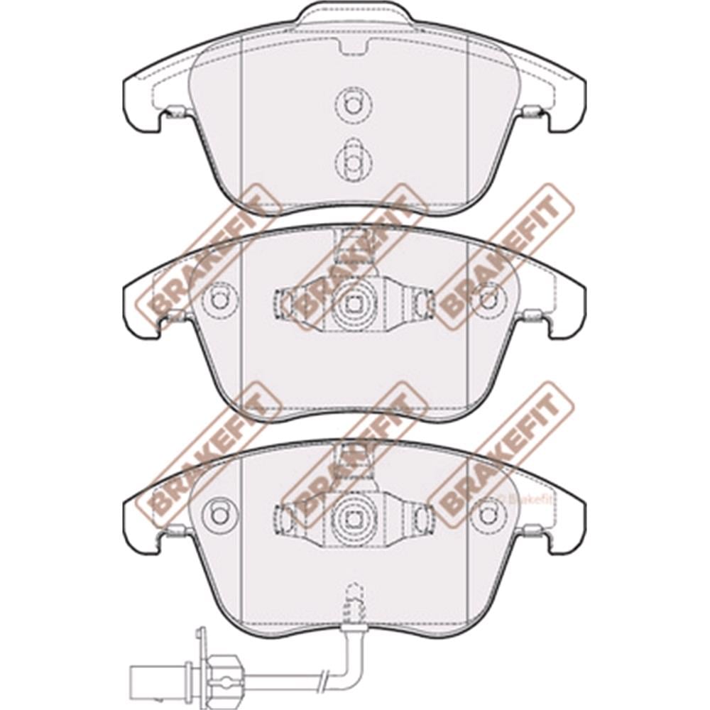 Brakefit (Apec Blue) Front Brake Pads (Full Set For Front Axle ...
