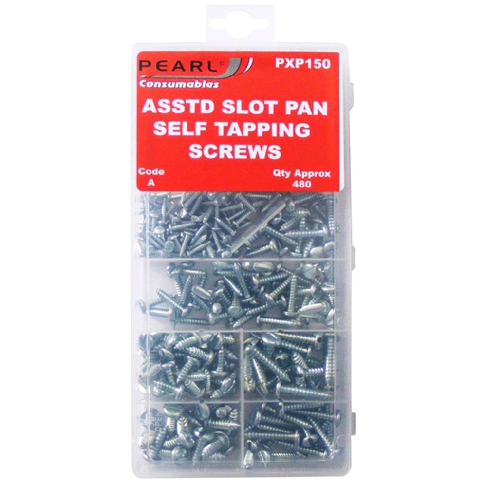 Pearl Slot Pan Self Tapping Screws - Assorted - Pack Of 480 | MicksGarage